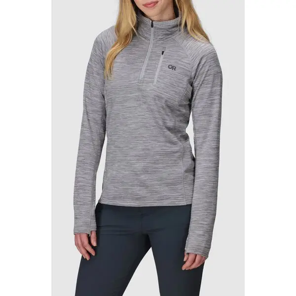 OUTDOOR RESEARCH Vigor Grid Fleece Quarter Zip - Grey Heather