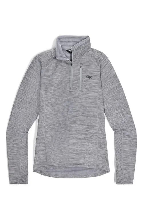 OUTDOOR RESEARCH Vigor Grid Fleece Quarter Zip - Grey Heather