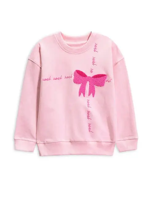 PREPPY GOOSE Holiday Bow Noel Sweatshirt