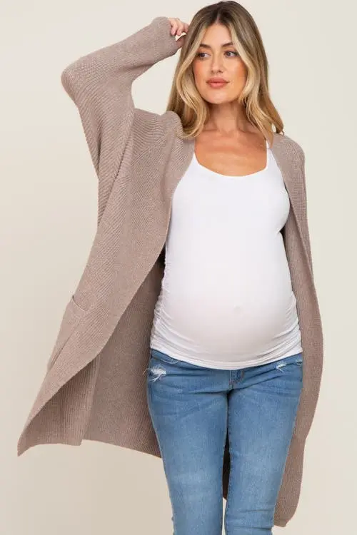 PINKBLUSH Knit Maternity Cardigan With Pockets