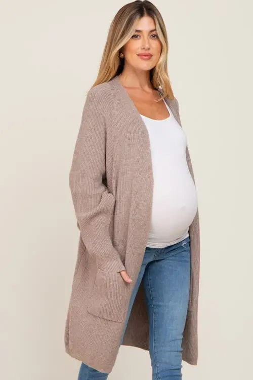 PINKBLUSH Knit Maternity Cardigan With Pockets