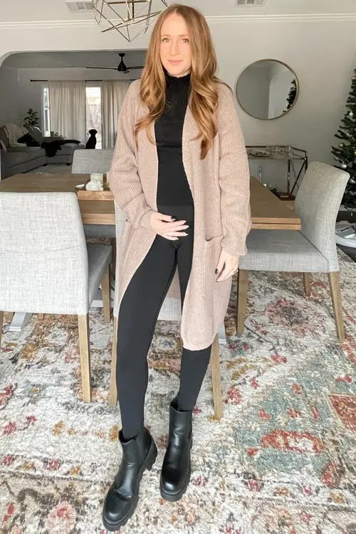 PINKBLUSH Knit Maternity Cardigan With Pockets