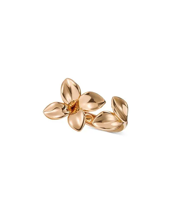 Pasquale Bruni 18k Giardini Segreti Diamond Flower Cuff Ring - Rose Gold