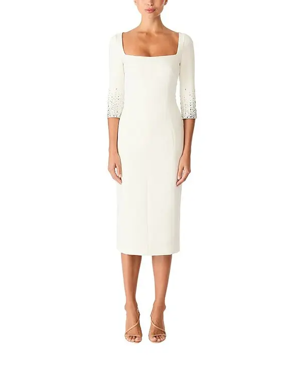 Jenny Packham Rosebud Midi Dress - Vanilla