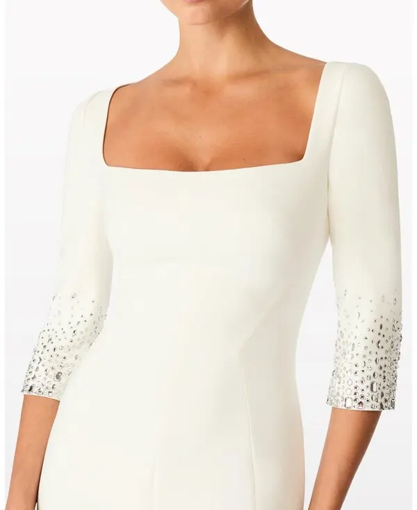 Jenny Packham Rosebud Midi Dress - Vanilla