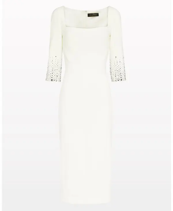 Jenny Packham Rosebud Midi Dress - Vanilla