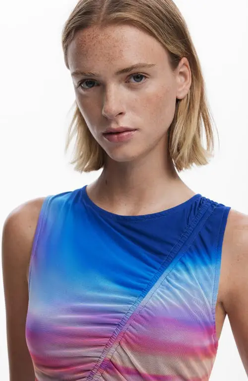 Desigual Drawstring Front Mesh Tank