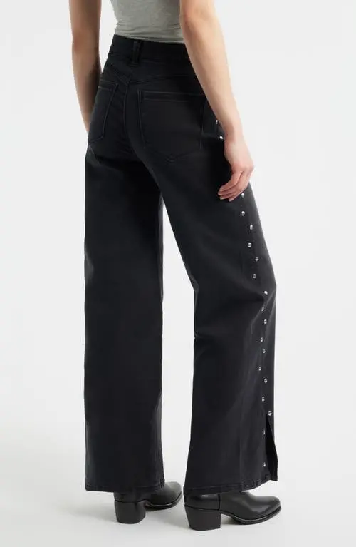 Wit & Wisdom High-waist Slit Studded Jeans