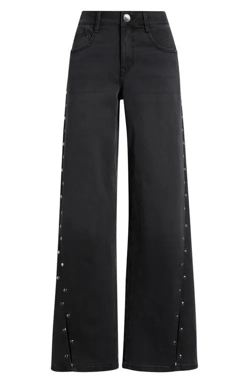 Wit & Wisdom High-waist Slit Studded Jeans