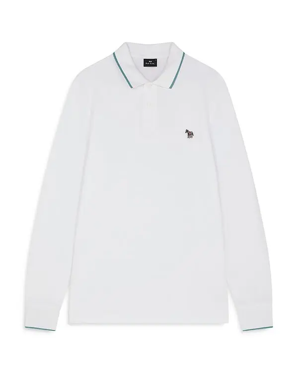 Paul Smith Long Sleeve Polo Shirt - White
