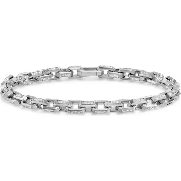 David Yurman Streamline Link Bracelet - Ss Diamond