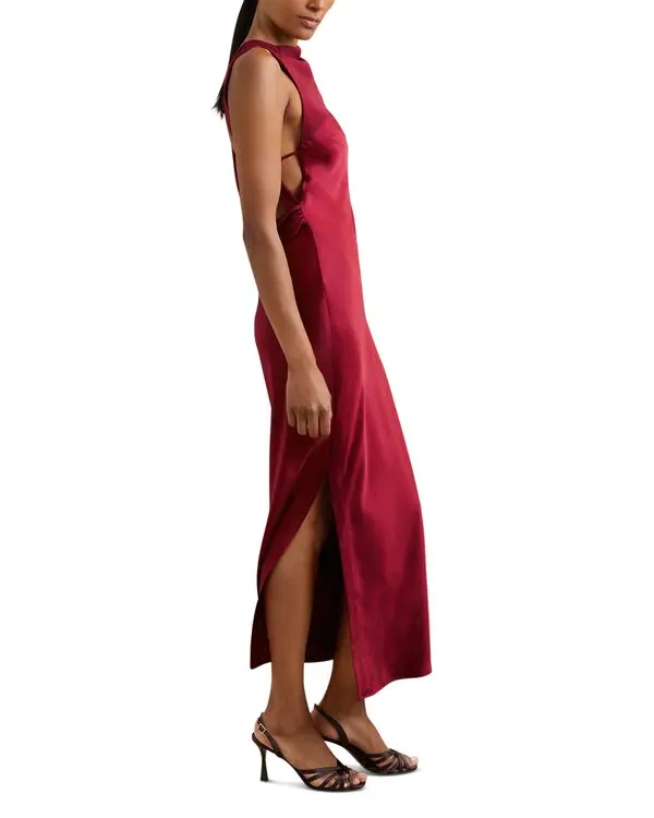 REISS Alula Back Detail Midi Dress
