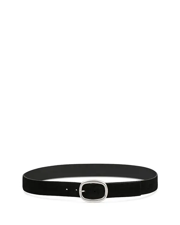 Sandro Wide Leather Belt - Black