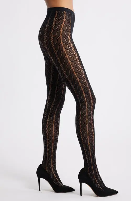 Nordstrom Openwork Mesh Tights - Black