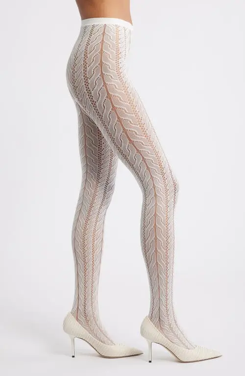 Nordstrom Openwork Mesh Tights - Ivory