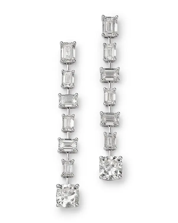 Bloomingdale'S 14k 12.0 Tcw Lab Grown Diamond Drop Earrings - White Gold