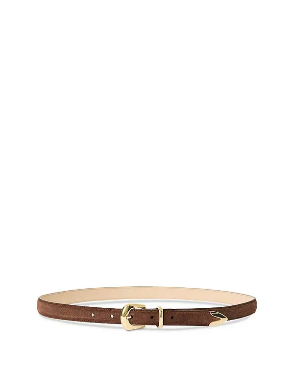 B-low The Belt Leo Suede Belt - Chocolate Gold