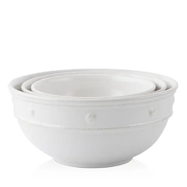 JULISKA Berry & Thread Mixing Bowls Set Of 3 - Whitewash