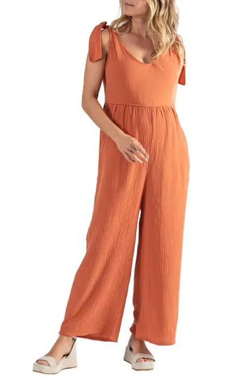 CACHE COEUR Canyon Maternity And Nursing Jumpsuit - Copper