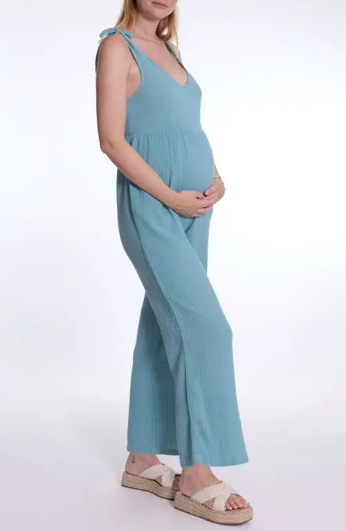 CACHE COEUR Canyon Maternity And Nursing Jumpsuit - Ocean