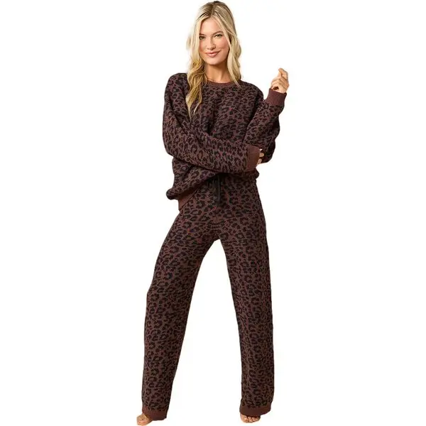 SOFTIES Leopard Print Lounge Set - Wild Espresso