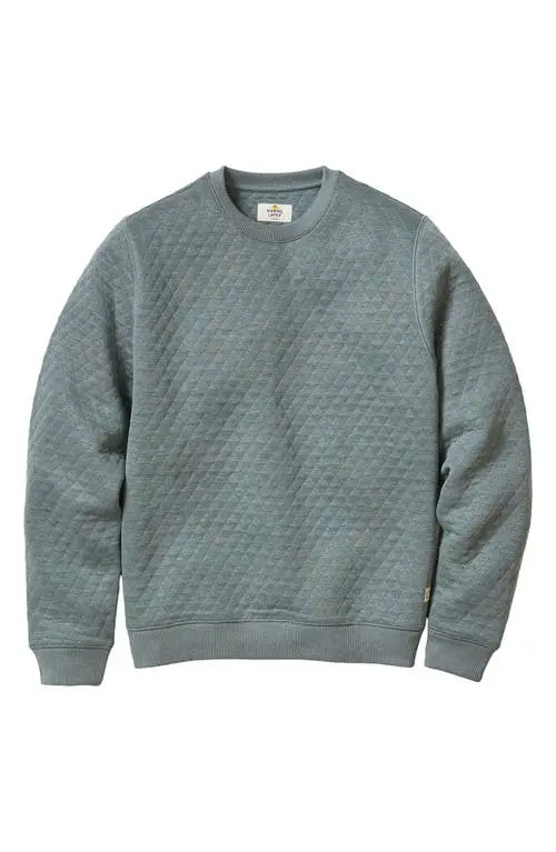 Marine Layer Corbet Diamond Quilted Sweatshirt - Dusty Pine