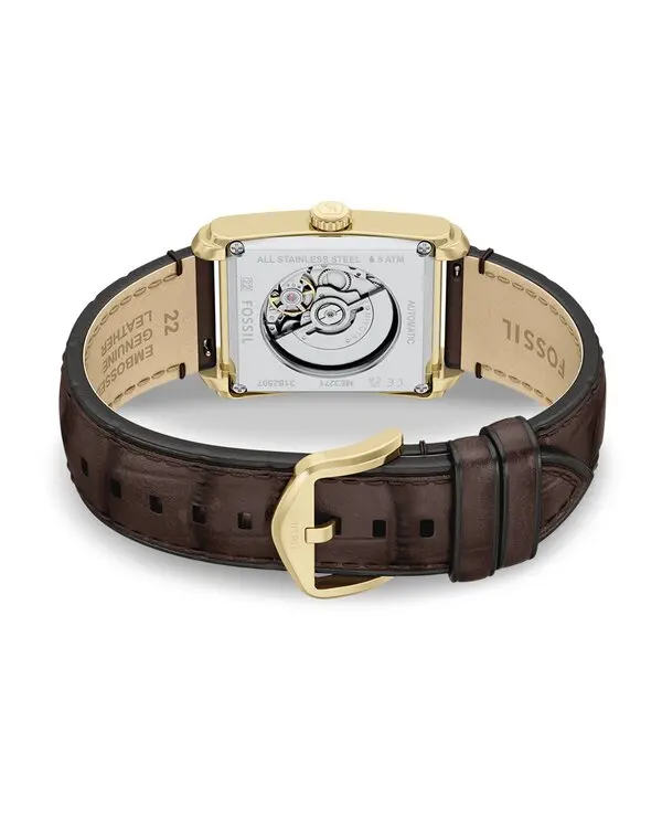 Fossil Carraway Automatic Croc-embossed Leather Watch