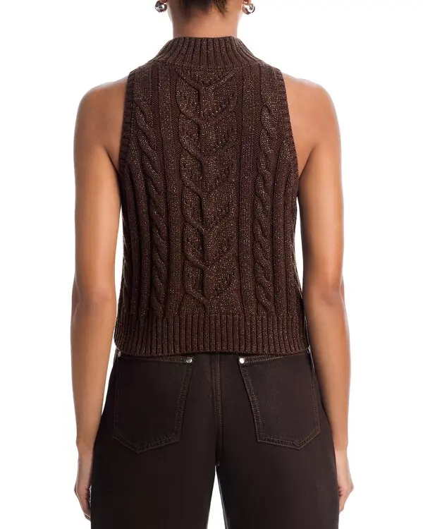 L'Agence Bellini Cable Knit Sleeveless Sweater