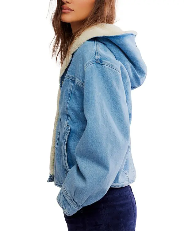 Free People Asher Cozy Denim Jacket