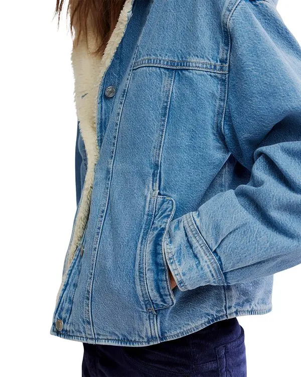 Free People Asher Cozy Denim Jacket