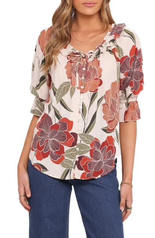 PETAL & PUP Bertha Floral Button-up Top