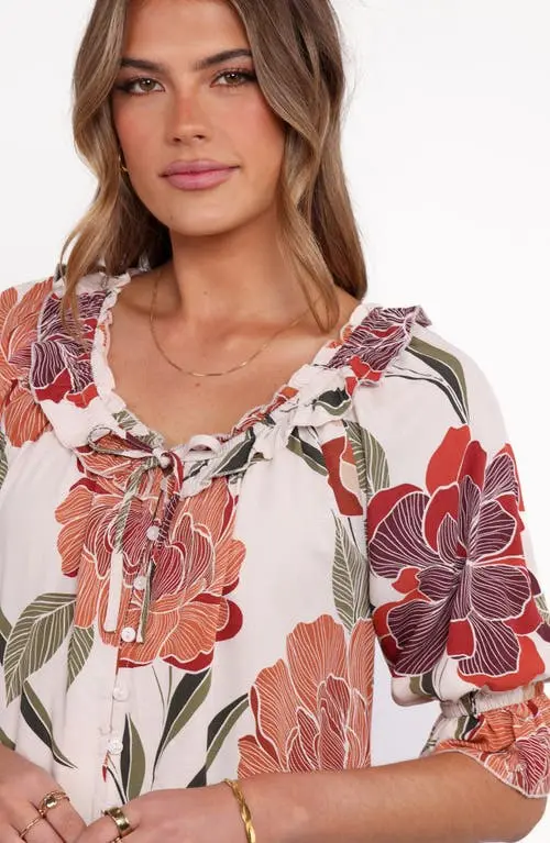 PETAL & PUP Bertha Floral Button-up Top