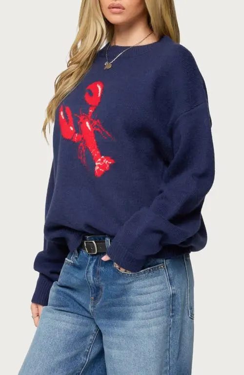 EDIKTED Oversized Jacquard Sweater