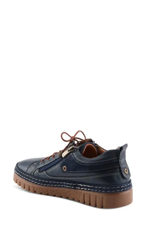 SPRING STEP SHOES Lauria Leather Sneaker - Navy