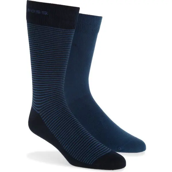 BOSS Assorted 2-pack Dress Socks - Open Blue