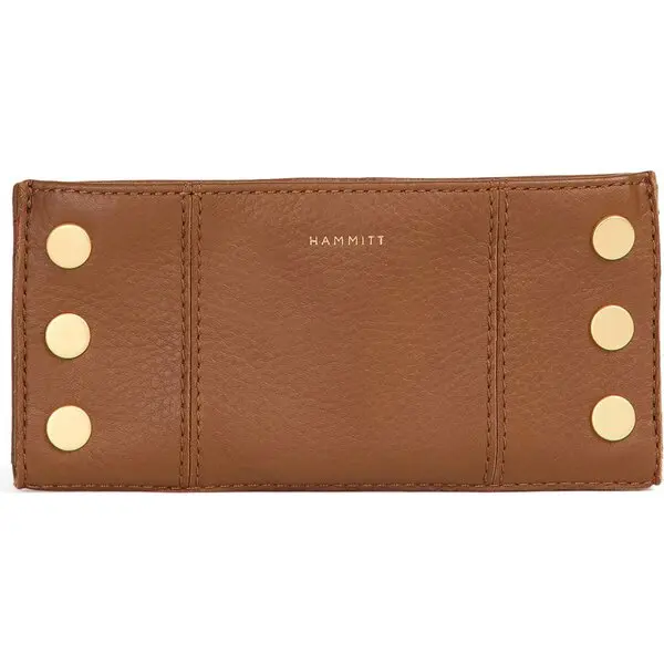 HAMMITT 110 North Leather Wallet - Mahogany/brushed Gold