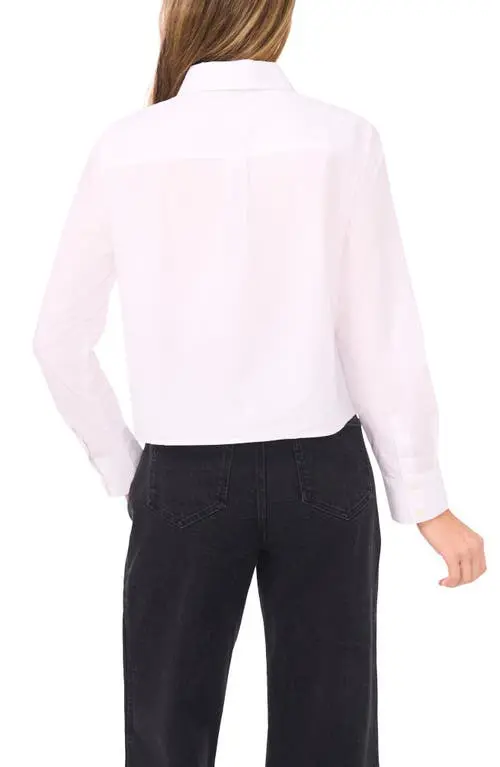 CECE DUPRAZ Cotton Button-up Shirt With Velvet Bow