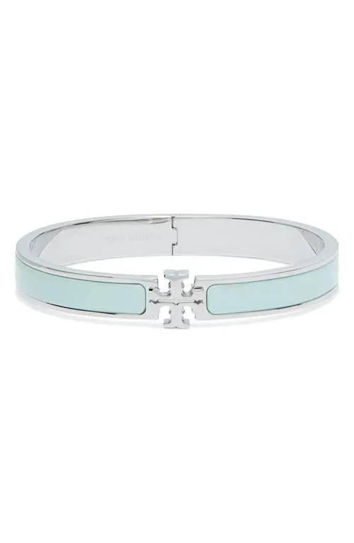 Tory Burch Icon Enamel Bracelet - Tory Silver/light Green
