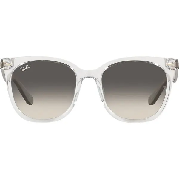 Ray-ban 55mm Gradient Square Sunglasses - Transparent /grey Gradient