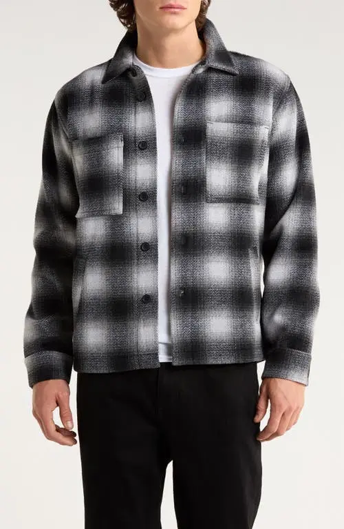 PERCIVAL Check Wool Blend Flannel Overshirt
