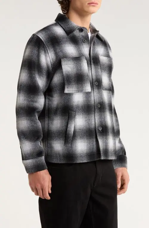 PERCIVAL Check Wool Blend Flannel Overshirt