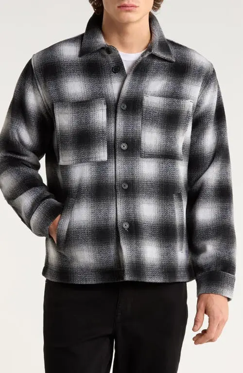 PERCIVAL Check Wool Blend Flannel Overshirt