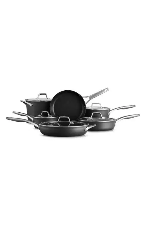 CALPHALON Premier Hard Anodized Nonstick 11-piece Cookware Set - Black