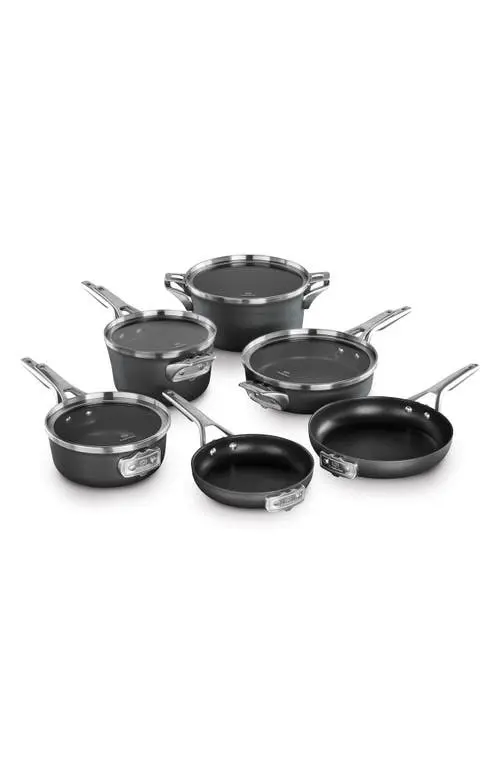 CALPHALON Premier Space Saving Hard Anodized Nonstick 10-piece Cookware Set - Black