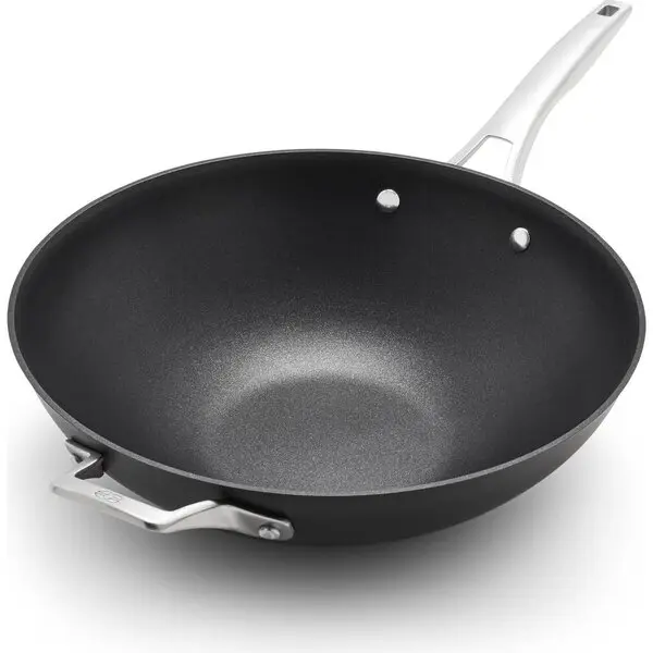 CALPHALON Premier Hard Anodized Nonstick 13-inch Flat Wok - Black