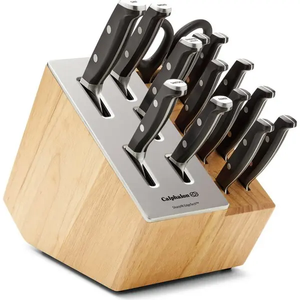 CALPHALON Premier Sharpin Edgetech™ 15-piece Knife Block Set - Black