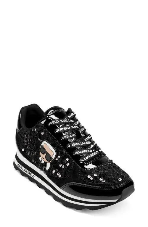 Karl Lagerfeld Paris Platform Sneakers - Black