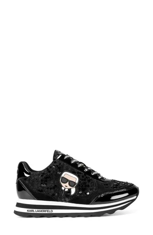 Karl Lagerfeld Paris Platform Sneakers - Black