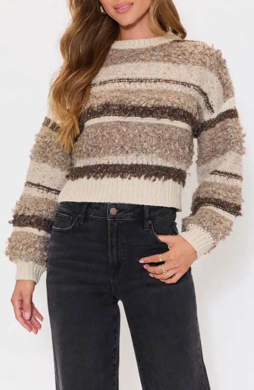 VICI Striped Bouclé Knit Sweater