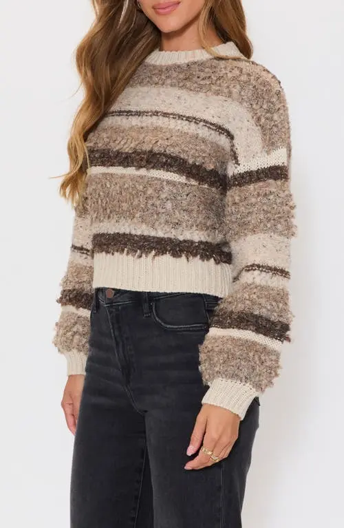 VICI Striped Bouclé Knit Sweater